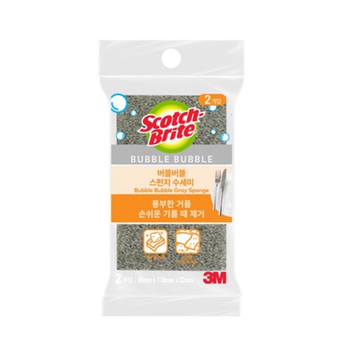 3M 버블버블 스펀지 수세미 (2입)ㅣ롯데마트 제타 최상의 신선 식품과 다양한 간편식을 롯데마트 제타에서 만나보세요