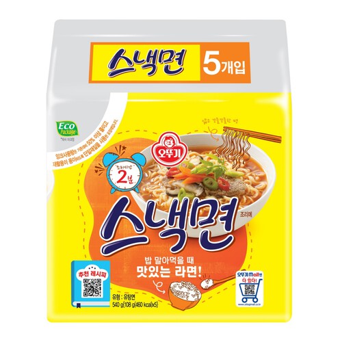 오뚜기 스낵면 (108G*5)ㅣ롯데마트 제타 최상의 신선 식품과 다양한 간편식을 롯데마트 제타에서 만나보세요