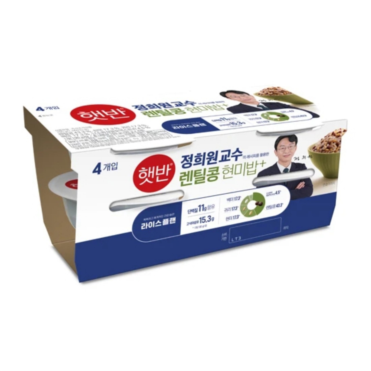 [저속노화] 씨제이 햇반 렌틸콩현미밥 (190G*4입)ㅣ롯데마트 제타 최상의 신선 식품과 다양한 간편식을 롯데마트 제타에서 만나보세요