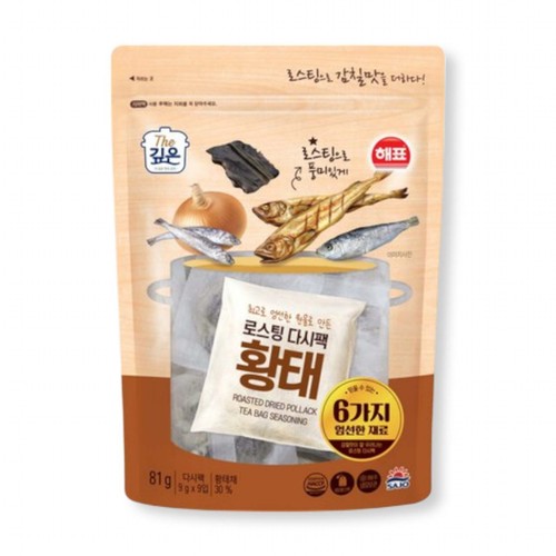 해표 로스팅 다시팩 황태 9G*9 (81G)ㅣ롯데마트 제타 최상의 신선 식품과 다양한 간편식을 롯데마트 제타에서 만나보세요
