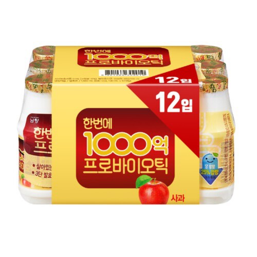 남양 한번에 1000억 프로바이오틱 사과 (130ML*12입)ㅣ롯데마트 제타 최상의 신선 식품과 다양한 간편식을 롯데마트 제타에서 만나보세요