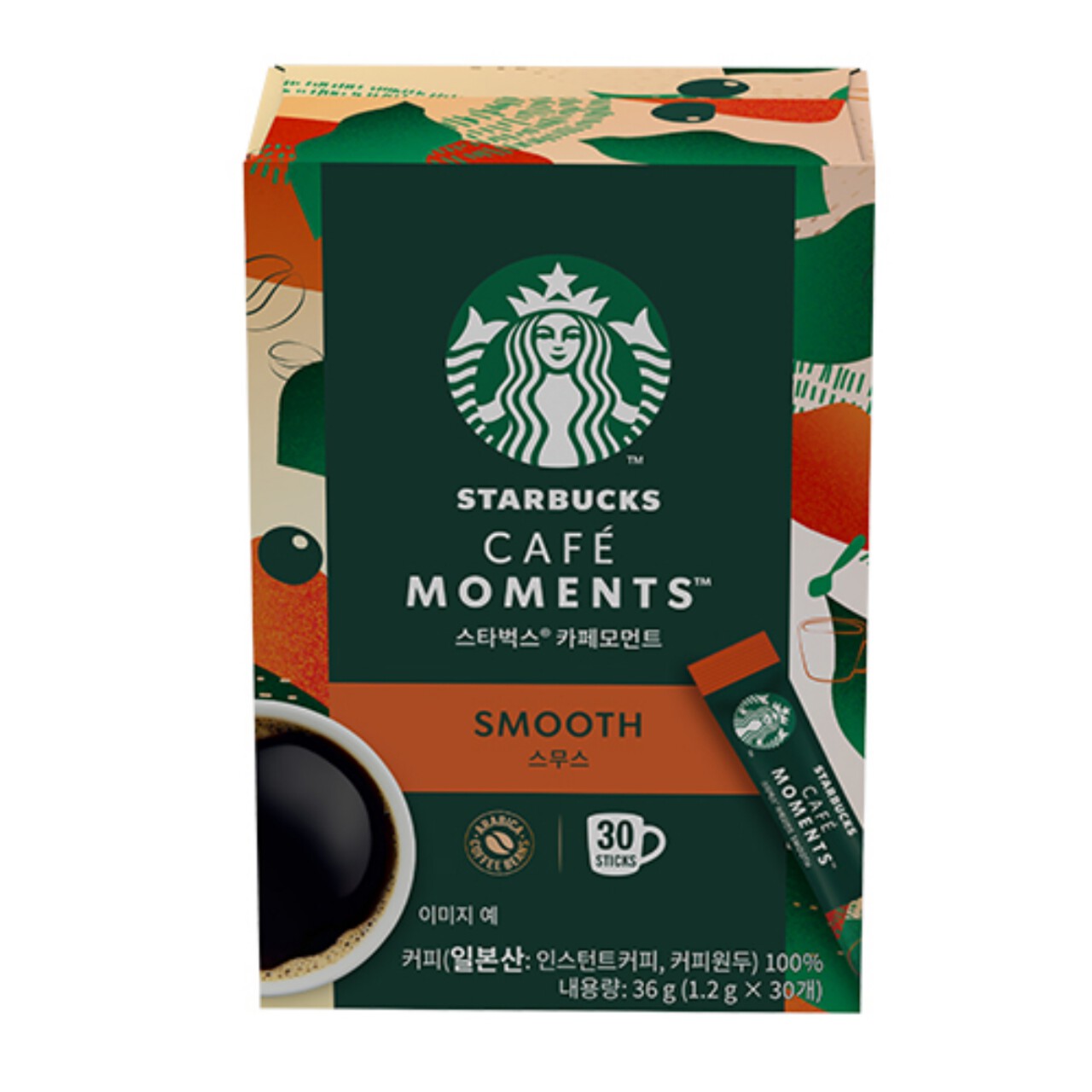 스타벅스 카페모먼트 스무스 (1.2G*30입)ㅣ롯데마트 제타 최상의 신선 식품과 다양한 간편식을 롯데마트 제타에서 만나보세요