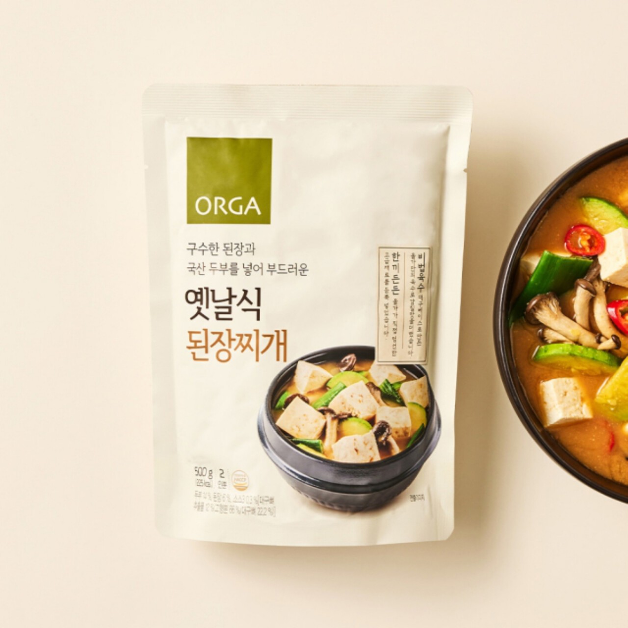 ORGA 옛날식 된장찌개 (500G)ㅣ롯데마트 제타 최상의 신선 식품과 다양한 간편식을 롯데마트 제타에서 만나보세요