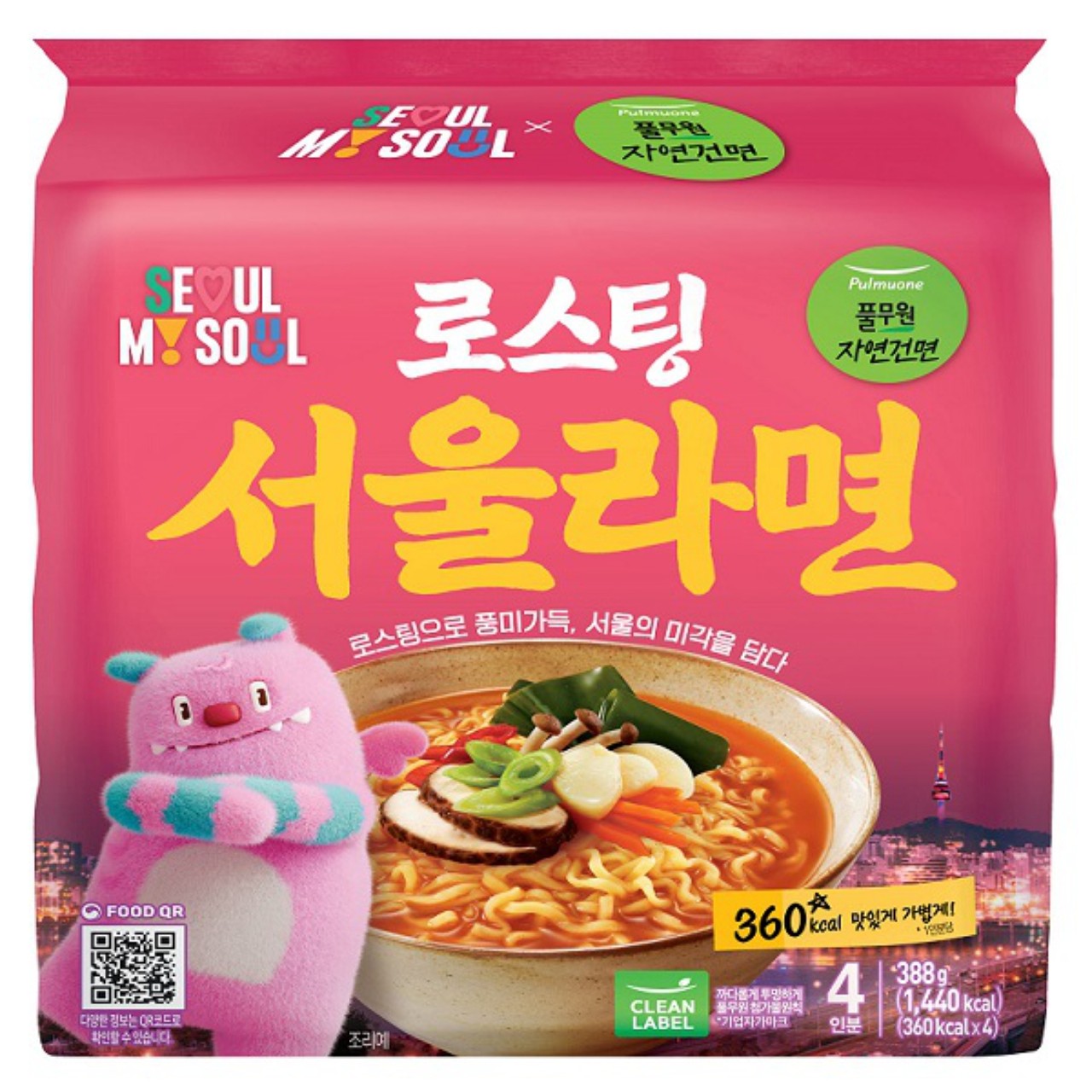 풀무원 자연건면 로스팅 서울라면 (97G*4)ㅣ롯데마트 제타 최상의 신선 식품과 다양한 간편식을 롯데마트 제타에서 만나보세요