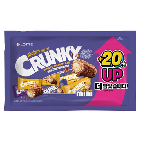 롯데 크런키 더블크런치바미니 (513G)ㅣ롯데마트 제타 최상의 신선 식품과 다양한 간편식을 롯데마트 제타에서 만나보세요