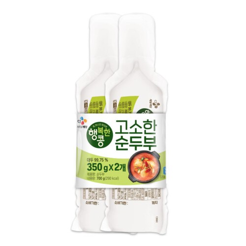 CJ 고소한 순두부 (350G*2입)ㅣ롯데마트 제타 최상의 신선 식품과 다양한 간편식을 롯데마트 제타에서 만나보세요