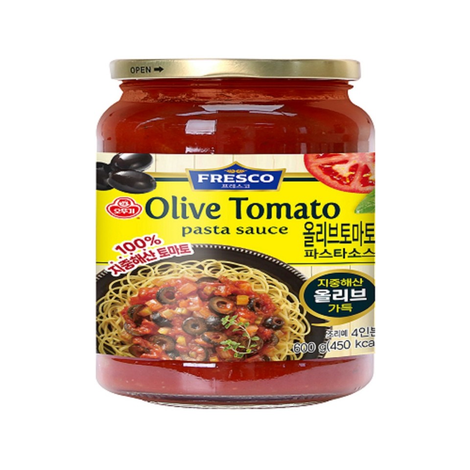 오뚜기 올리브 토마토 파스타소스 (600G)ㅣ롯데마트 제타 최상의 신선 식품과 다양한 간편식을 롯데마트 제타에서 만나보세요