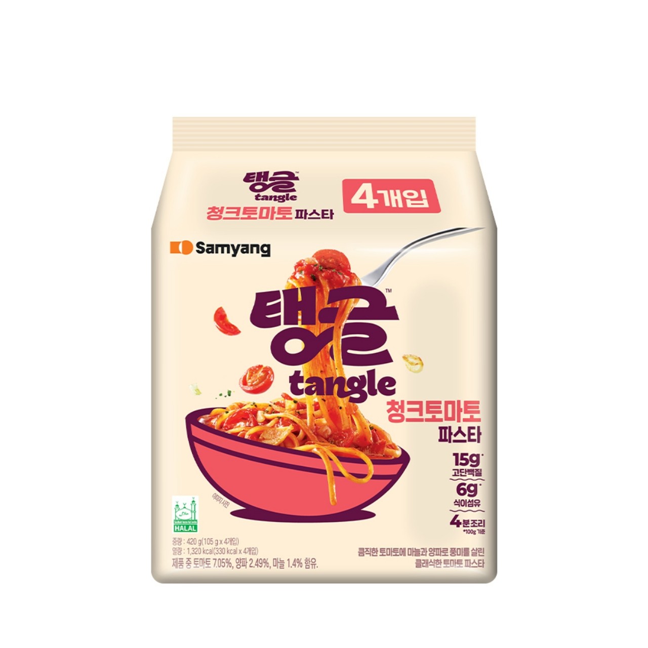 삼양 탱글 청크토마토파스타 (105G*4)ㅣ롯데마트 제타 최상의 신선 식품과 다양한 간편식을 롯데마트 제타에서 만나보세요