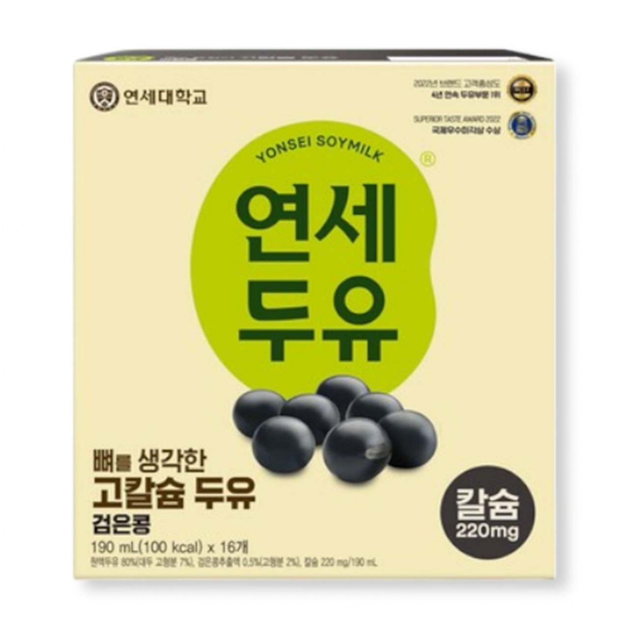 연세 뼈를 생각한 고칼슘두유 검은콩 (190ML*16입)ㅣ롯데마트 제타 최상의 신선 식품과 다양한 간편식을 롯데마트 제타에서 만나보세요