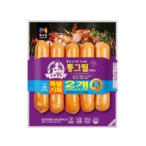 목우촌 주부9단 통그릴 프랑크 (290G*2입)ㅣ롯데마트 제타 최상의 신선 식품과 다양한 간편식을 롯데마트 제타에서 만나보세요