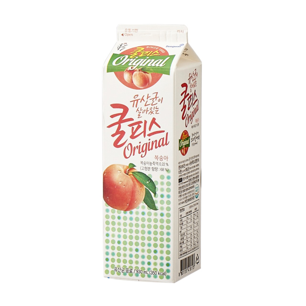 소와나무 쿨피스 (복숭아) (930ML)ㅣ롯데마트 제타 최상의 신선 식품과 다양한 간편식을 롯데마트 제타에서 만나보세요