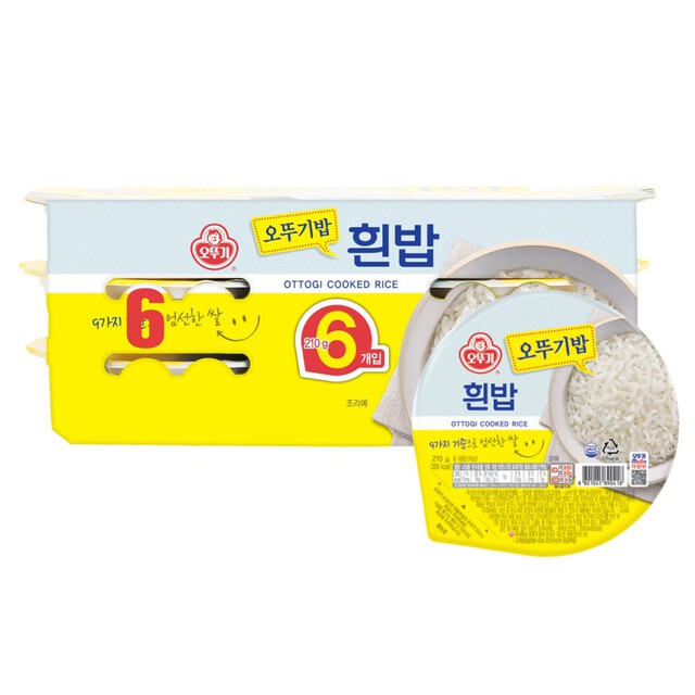 오뚜기 맛있는밥 (210G*6입)ㅣ롯데마트 제타 최상의 신선 식품과 다양한 간편식을 롯데마트 제타에서 만나보세요