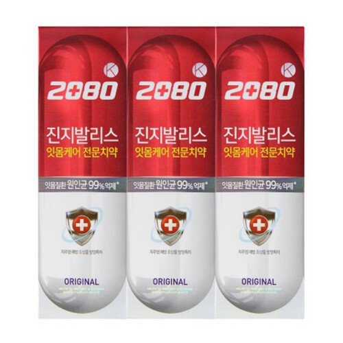 2080 진지발리스 잇몸치약(오리지날) (120G*3입)ㅣ롯데마트 제타 최상의 신선 식품과 다양한 간편식을 롯데마트 제타에서 만나보세요