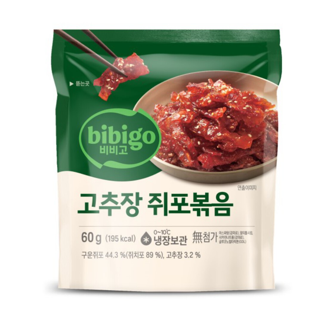 CJ 비비고 고추장 쥐포볶음 (60G)ㅣ롯데마트 제타 최상의 신선 식품과 다양한 간편식을 롯데마트 제타에서 만나보세요