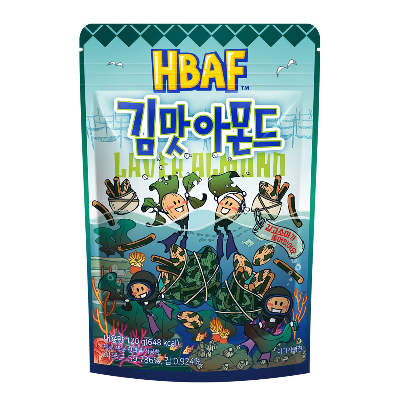HBAF 김맛 아몬드 (120G)ㅣ롯데마트 제타 최상의 신선 식품과 다양한 간편식을 롯데마트 제타에서 만나보세요