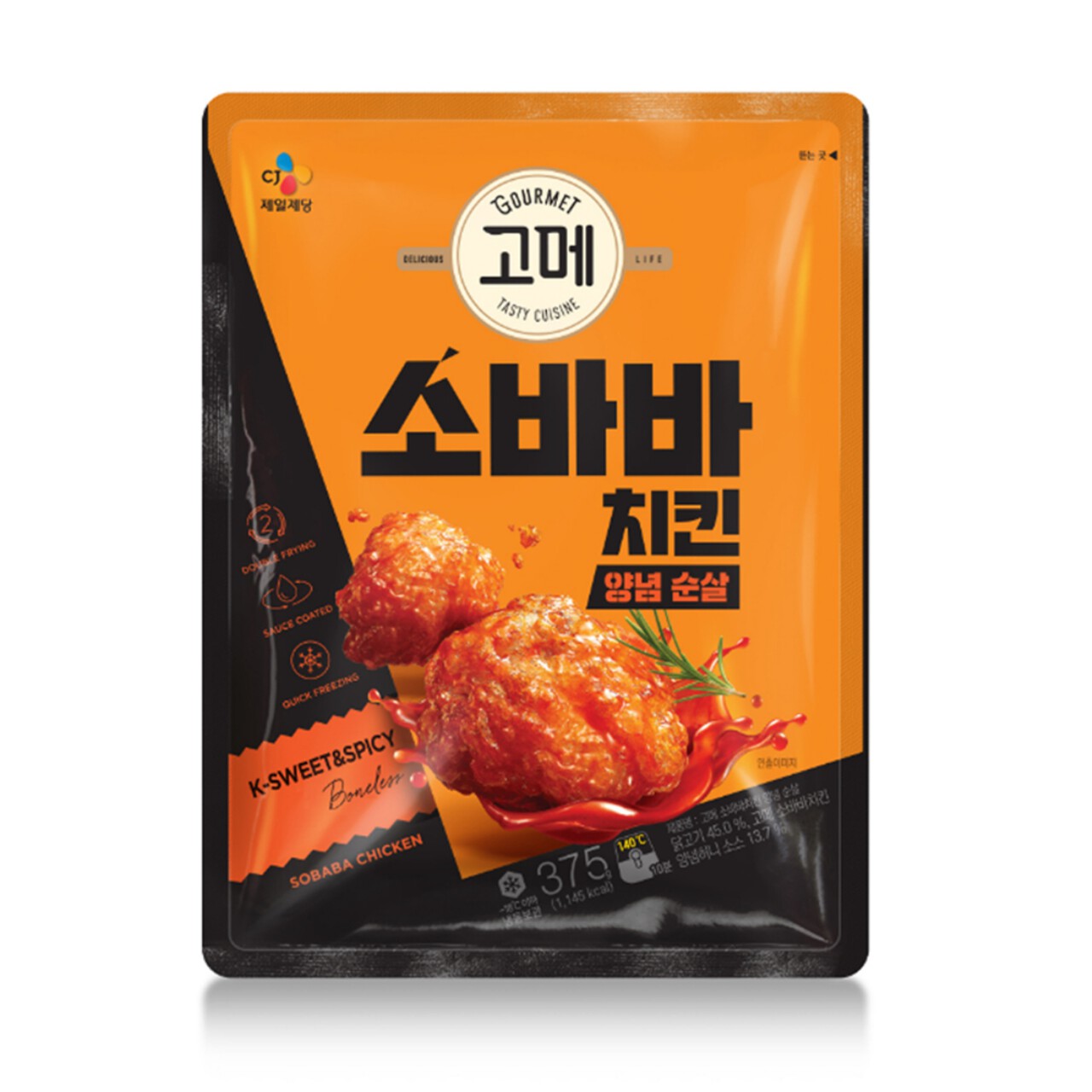 CJ 고메 소바바치킨 양념순살 (375G)ㅣ롯데마트 제타 최상의 신선 식품과 다양한 간편식을 롯데마트 제타에서 만나보세요