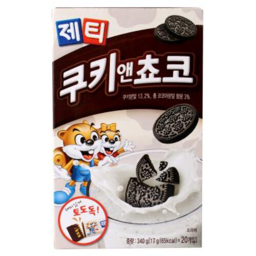 동서 제티 (쿠키엔쵸코) (17G*20입)ㅣ롯데마트 제타 최상의 신선 식품과 다양한 간편식을 롯데마트 제타에서 만나보세요