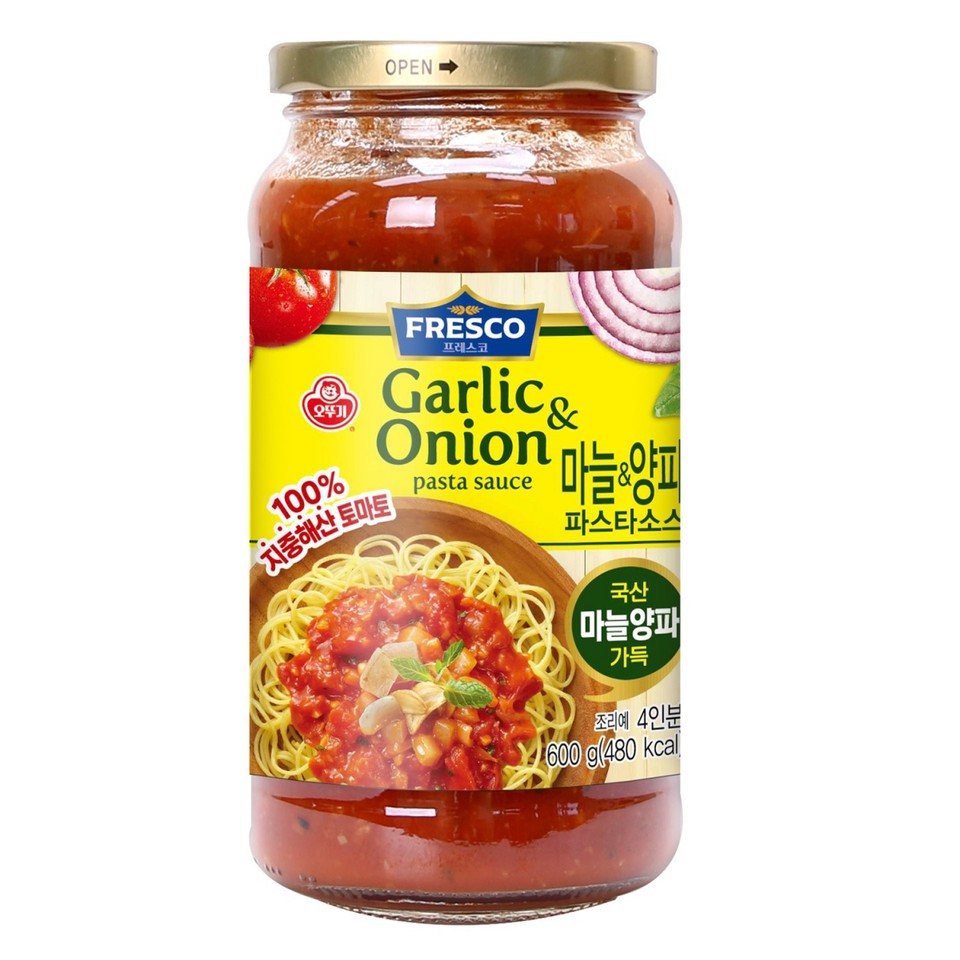 오뚜기 마늘&양파 파스타소스 (600G)ㅣ롯데마트 제타 최상의 신선 식품과 다양한 간편식을 롯데마트 제타에서 만나보세요