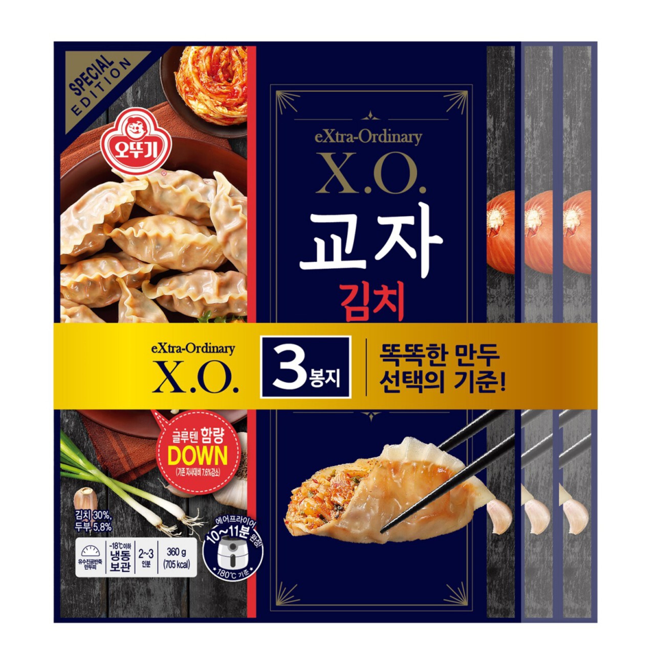 오뚜기 XO 교자 김치 (360G*3개)ㅣ롯데마트 제타 최상의 신선 식품과 다양한 간편식을 롯데마트 제타에서 만나보세요