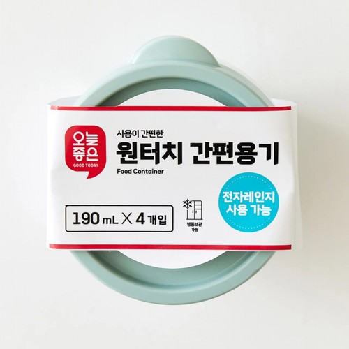 오늘좋은 원터치 간편용기 (원형, 190ML) (4P)ㅣ롯데마트 제타 최상의 신선 식품과 다양한 간편식을 롯데마트 제타에서 만나보세요