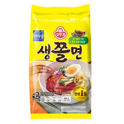 오뚜기 면사랑 생쫄면 (2인) (452G)ㅣ롯데마트 제타 최상의 신선 식품과 다양한 간편식을 롯데마트 제타에서 만나보세요