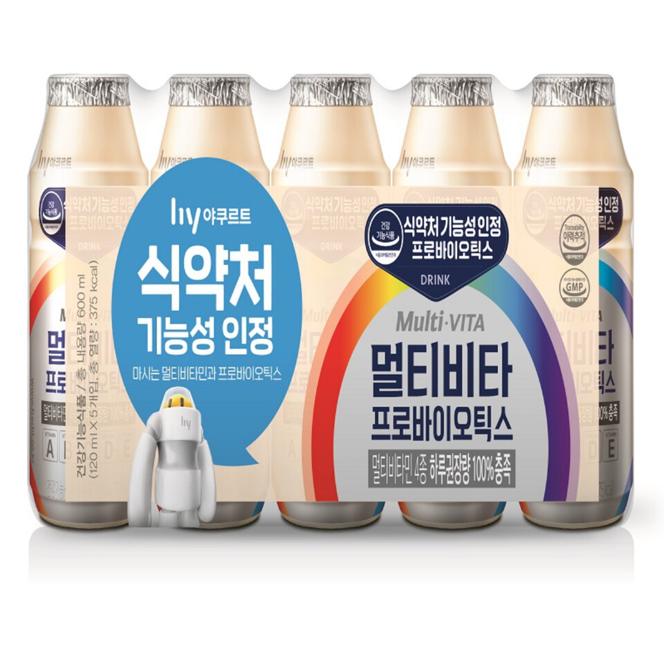 hy 야쿠르트 멀티비타 프로바이오틱스 (120ML*5입)ㅣ롯데마트 제타 최상의 신선 식품과 다양한 간편식을 롯데마트 제타에서 만나보세요