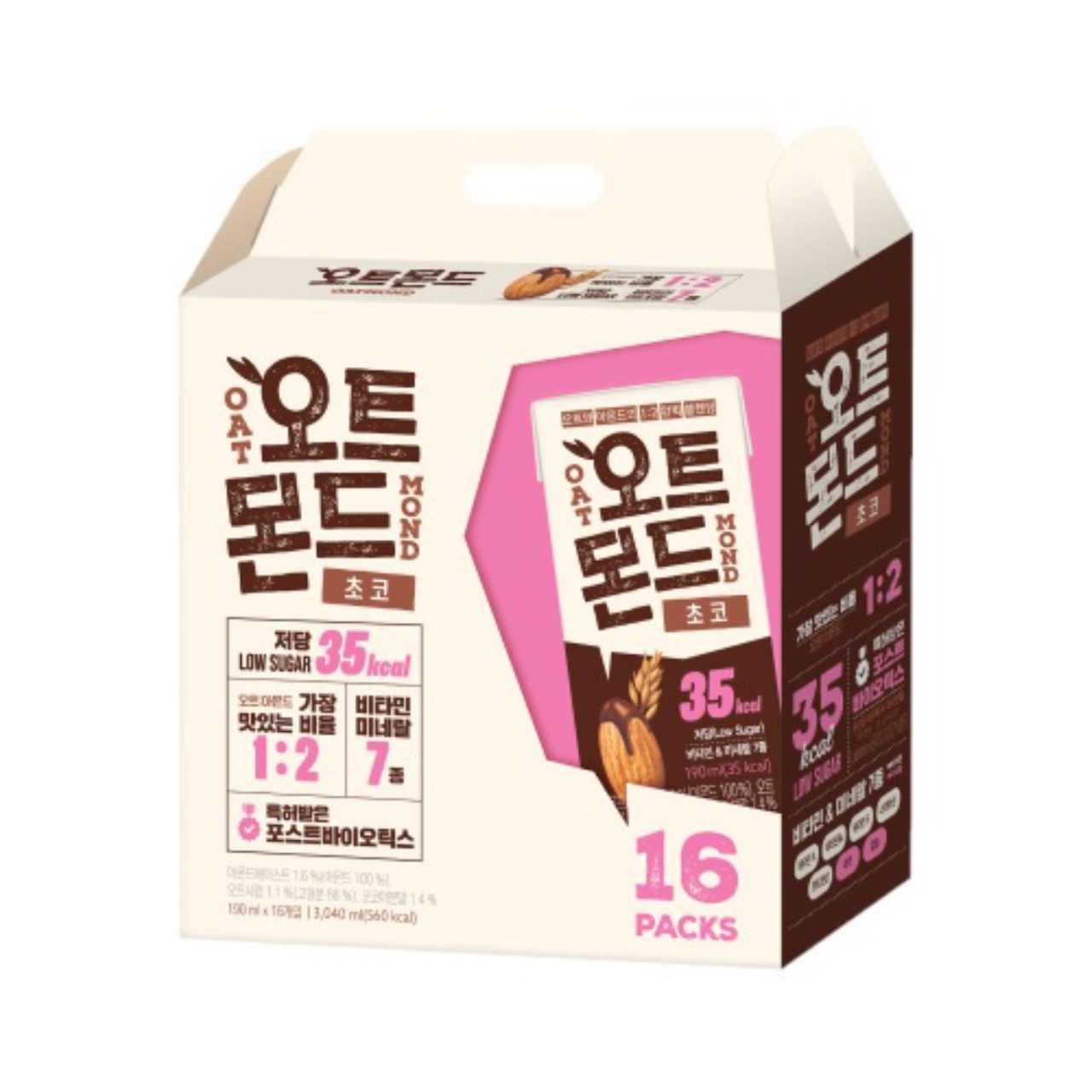 오트몬드 초코 (190ML*16입)ㅣ롯데마트 제타 최상의 신선 식품과 다양한 간편식을 롯데마트 제타에서 만나보세요