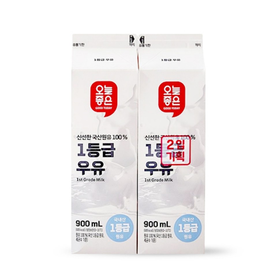 오늘좋은 1등급우유 (900ML*2)ㅣ롯데마트 제타 최상의 신선 식품과 다양한 간편식을 롯데마트 제타에서 만나보세요