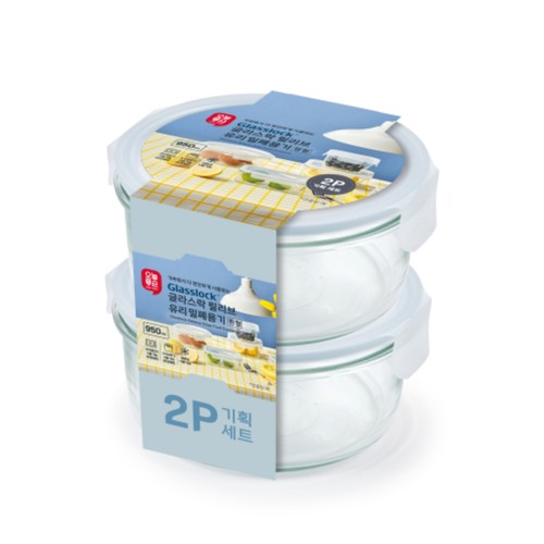 오늘좋은 글라스락 릴리브 원형 950ml (2P기획)ㅣ롯데마트 제타 최상의 신선 식품과 다양한 간편식을 롯데마트 제타에서 만나보세요