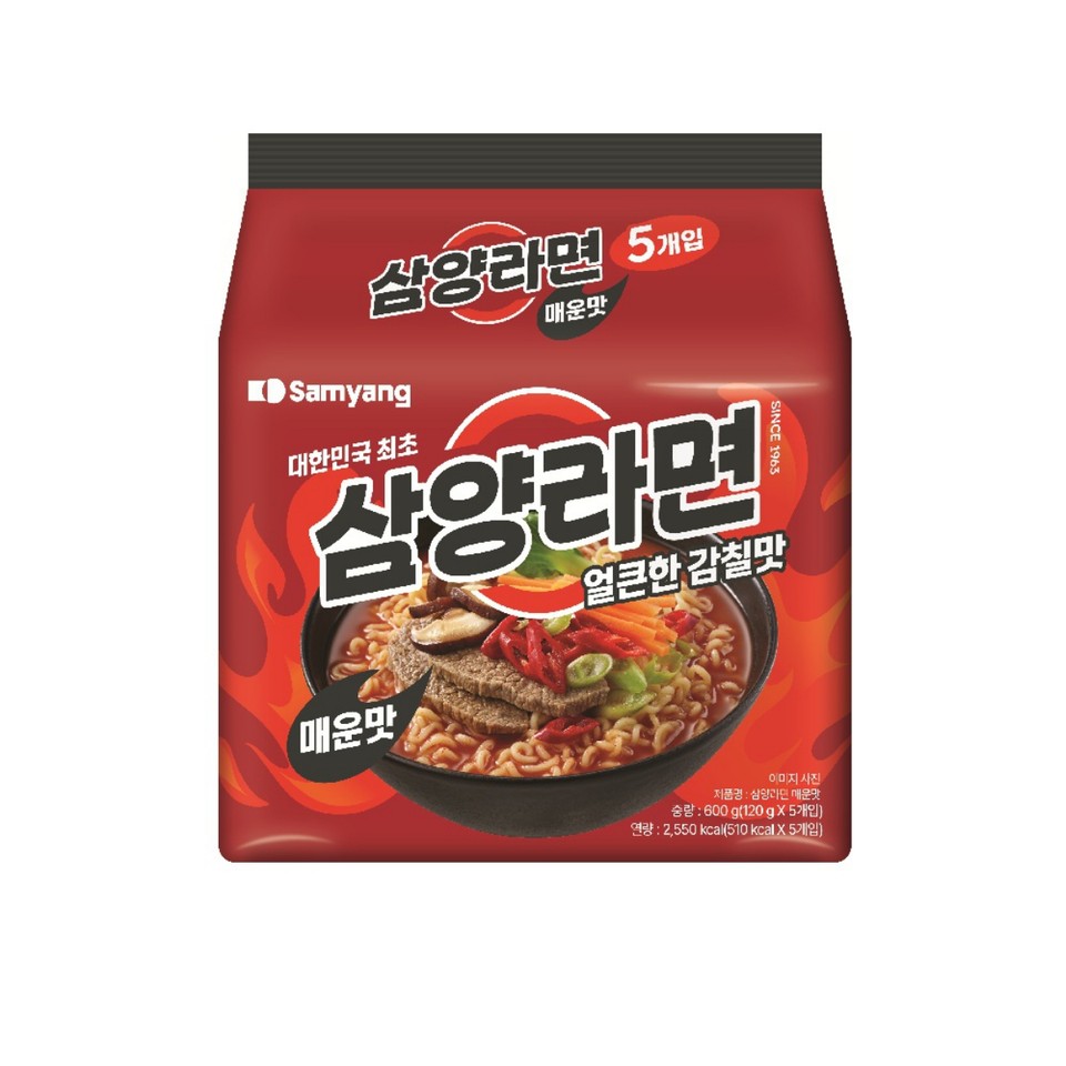 삼양라면 매운맛 (120G*5)ㅣ롯데마트 제타 최상의 신선 식품과 다양한 간편식을 롯데마트 제타에서 만나보세요