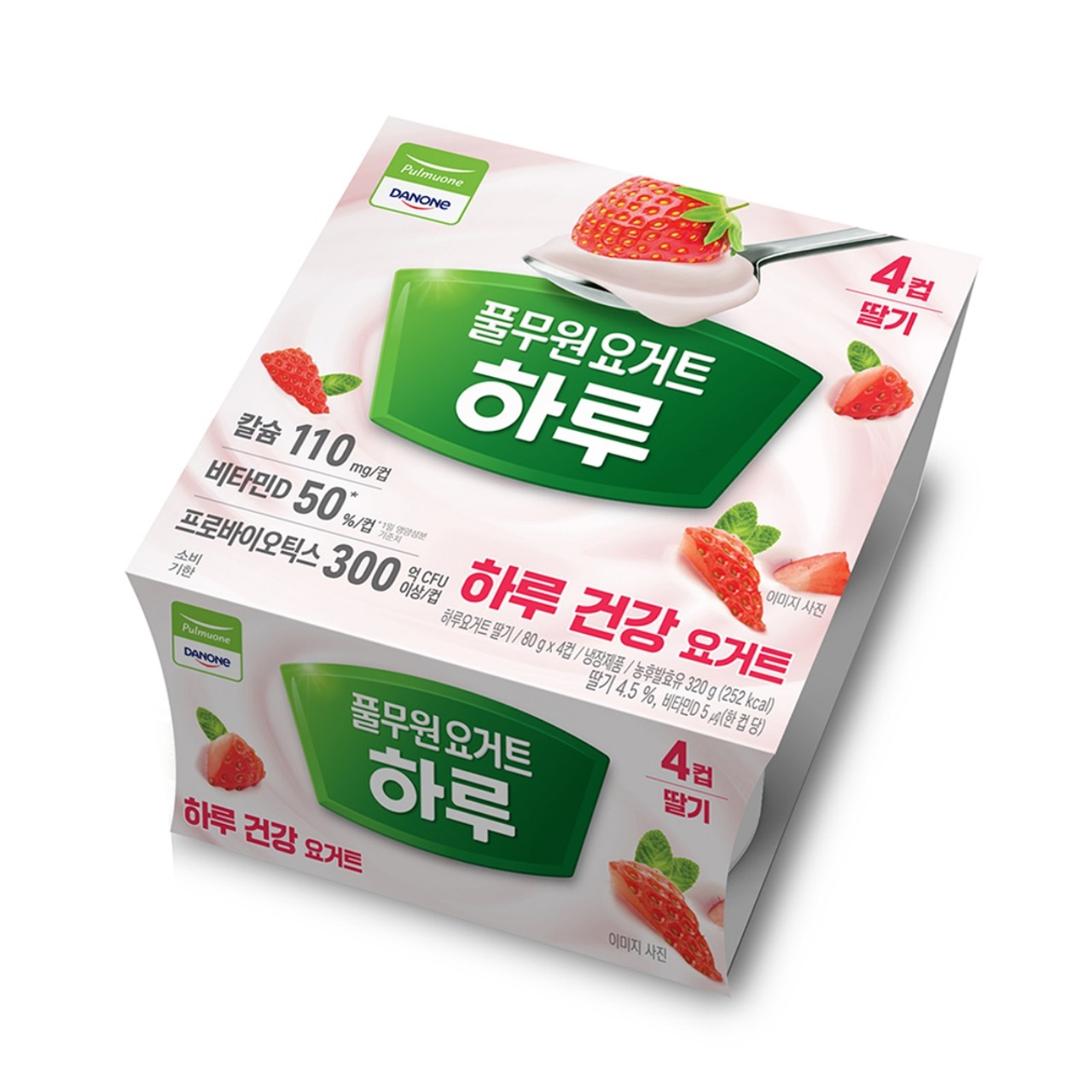 풀무원다논 하루요거트 딸기 (80G*4입)ㅣ롯데마트 제타 최상의 신선 식품과 다양한 간편식을 롯데마트 제타에서 만나보세요