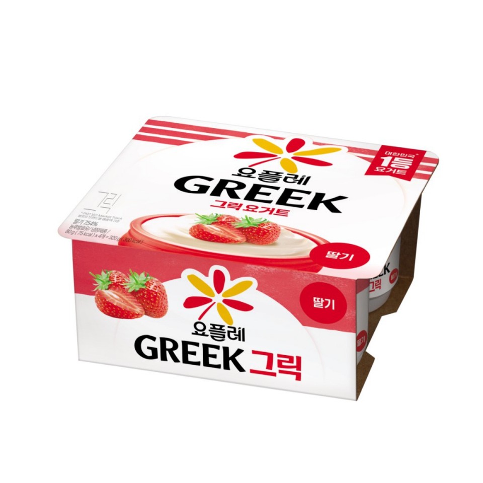 빙그레 요플레 그릭 딸기 (80G*4입)ㅣ롯데마트 제타 최상의 신선 식품과 다양한 간편식을 롯데마트 제타에서 만나보세요