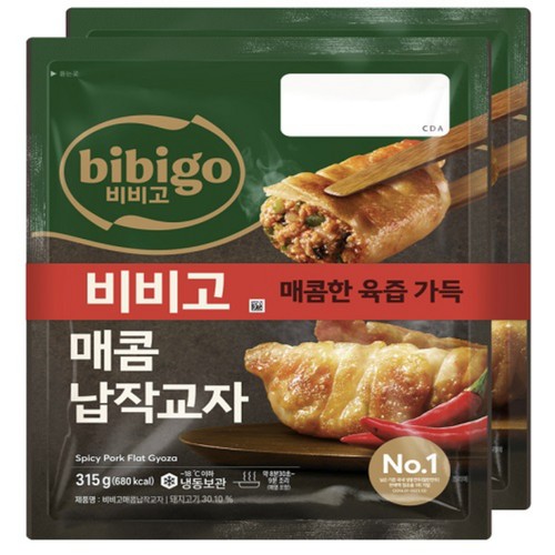 CJ 비비고 매콤납작교자 (315G*2)ㅣ롯데마트 제타 최상의 신선 식품과 다양한 간편식을 롯데마트 제타에서 만나보세요