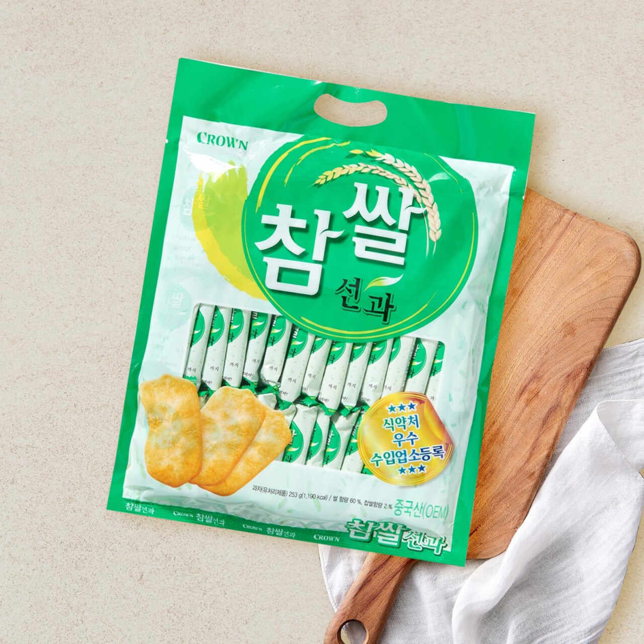 크라운 참쌀선과 (253G)ㅣ롯데마트 제타 최상의 신선 식품과 다양한 간편식을 롯데마트 제타에서 만나보세요
