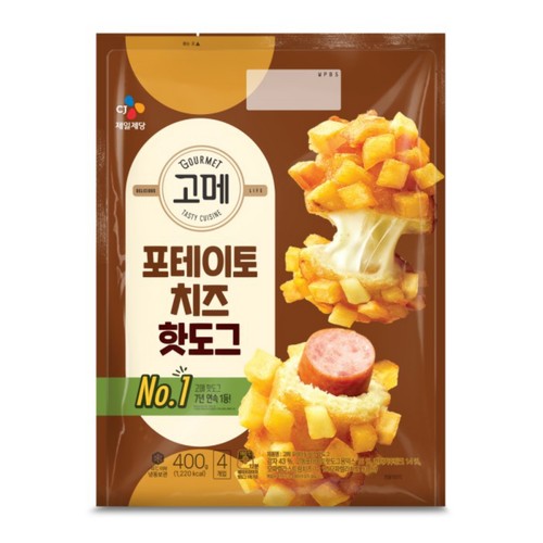 CJ 고메 포테이토치즈 핫도그 (400G)ㅣ롯데마트 제타 최상의 신선 식품과 다양한 간편식을 롯데마트 제타에서 만나보세요