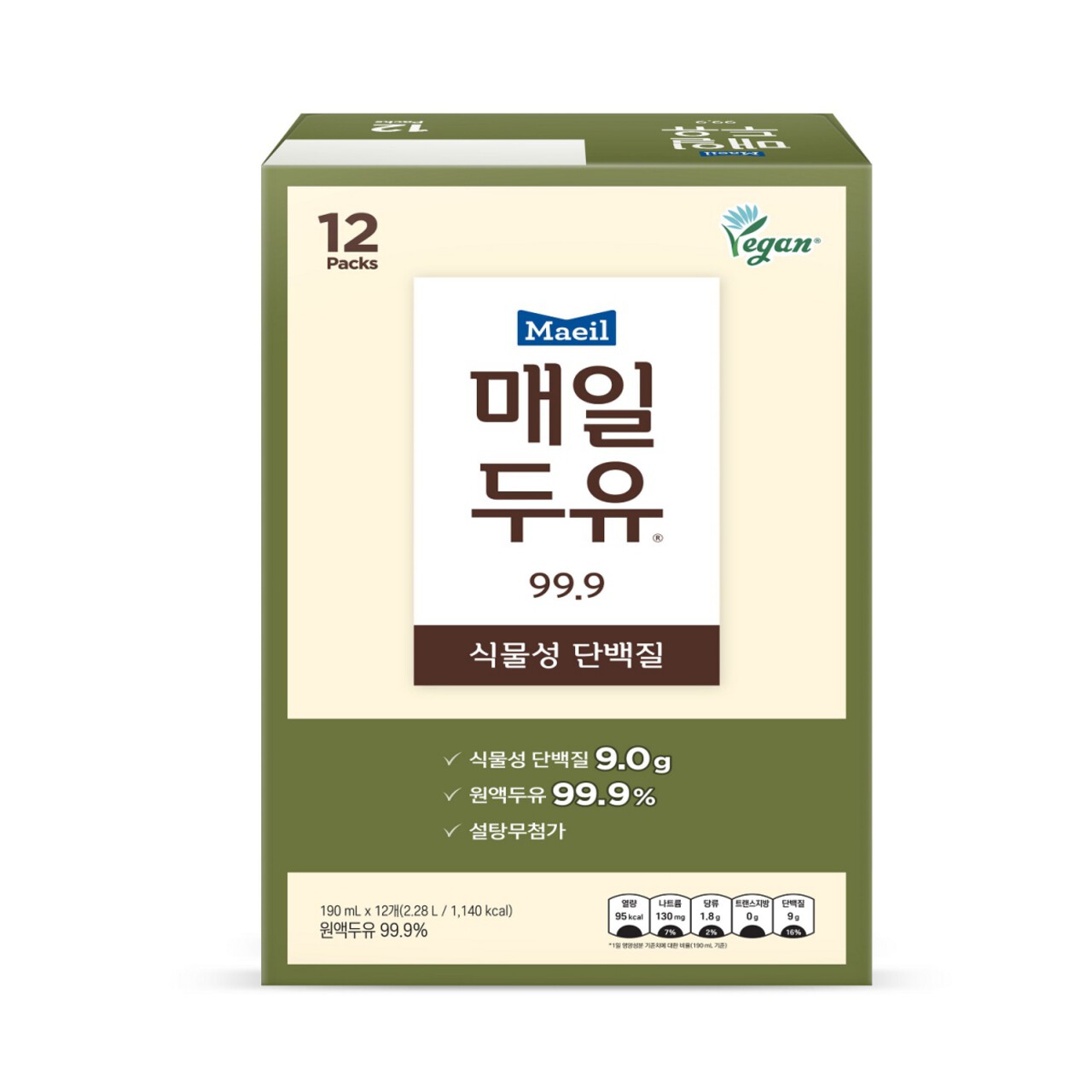 매일두유 99.89 (190ML*12입)ㅣ롯데마트 제타 최상의 신선 식품과 다양한 간편식을 롯데마트 제타에서 만나보세요