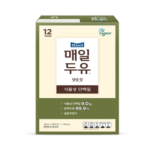 매일두유 99.89 (190ML*12입)ㅣ롯데마트 제타 최상의 신선 식품과 다양한 간편식을 롯데마트 제타에서 만나보세요
