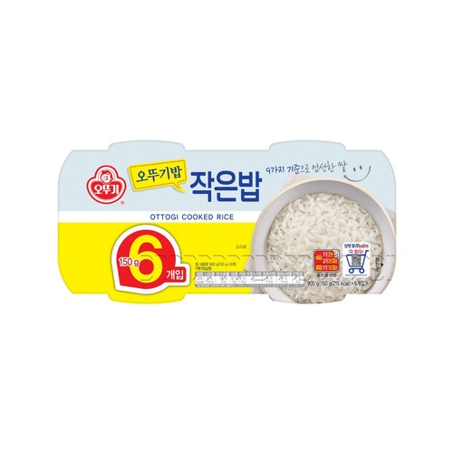 오뚜기밥 작은밥 (150G*6입)ㅣ롯데마트 제타 최상의 신선 식품과 다양한 간편식을 롯데마트 제타에서 만나보세요