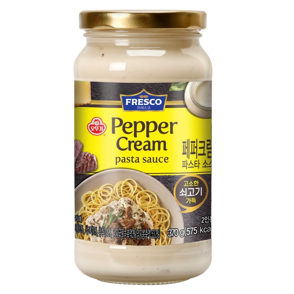 오뚜기 비프페퍼크림 파스타소스 (370G)ㅣ롯데마트 제타 최상의 신선 식품과 다양한 간편식을 롯데마트 제타에서 만나보세요